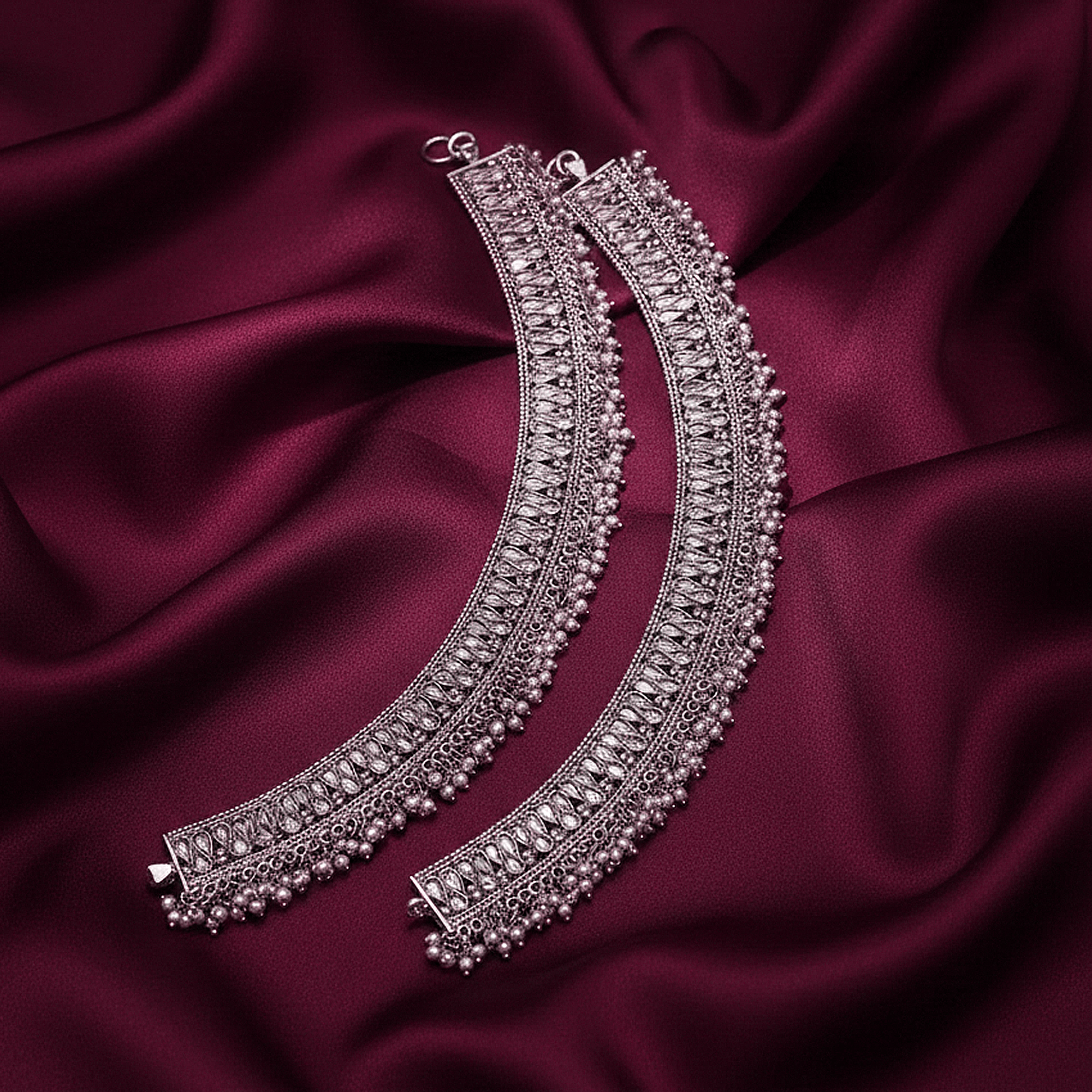 Buy Silver Anklets for Women | Silver Payal Design Online – Khushbu ...