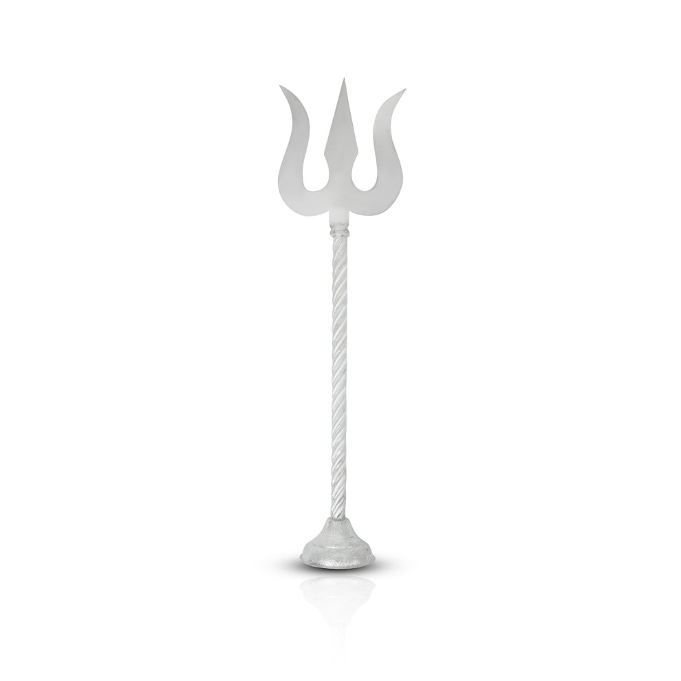 Elegant Silver Trishul Spiritual and Decorative Piece – Khushbu Jewellers